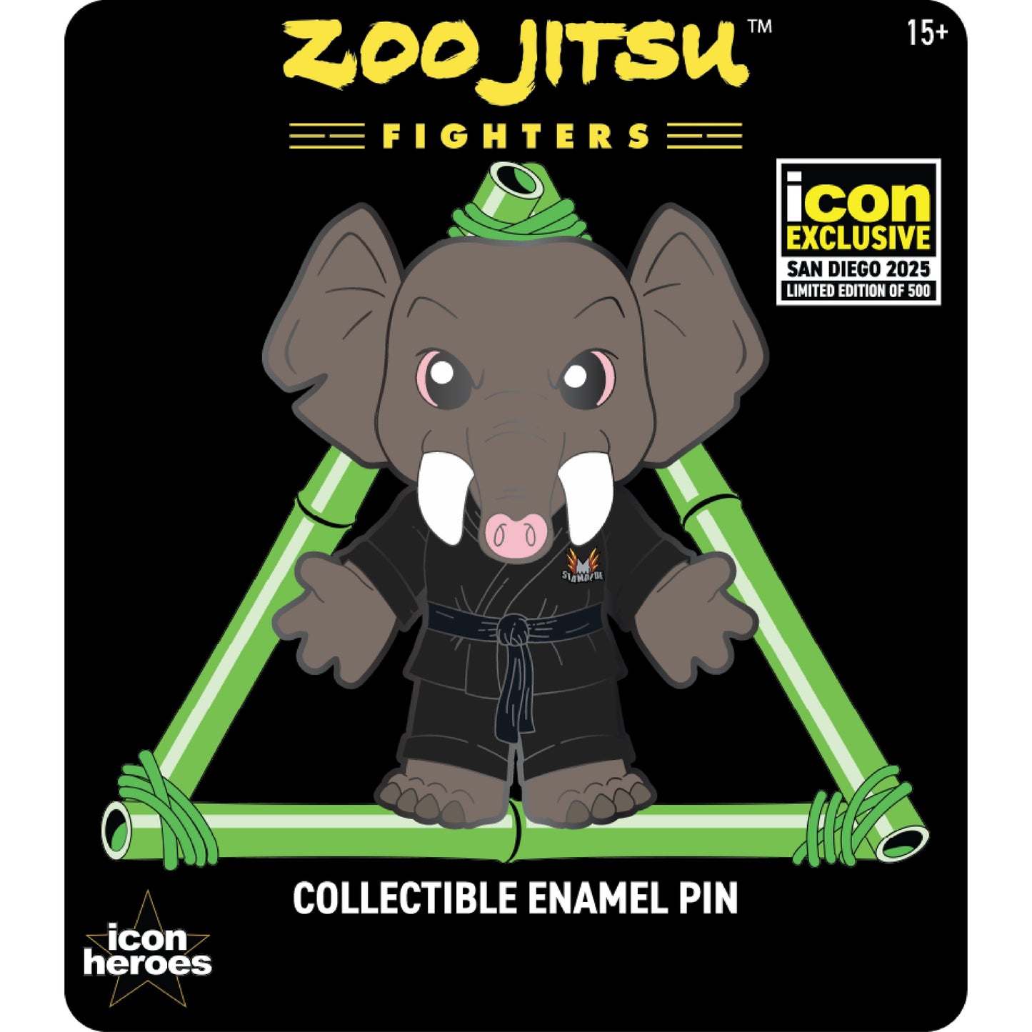ZOO JITSU FIGHTERS EKKO THE ELEPHANT ENAMEL PIN BY LORD MESA (CONVENTI ...