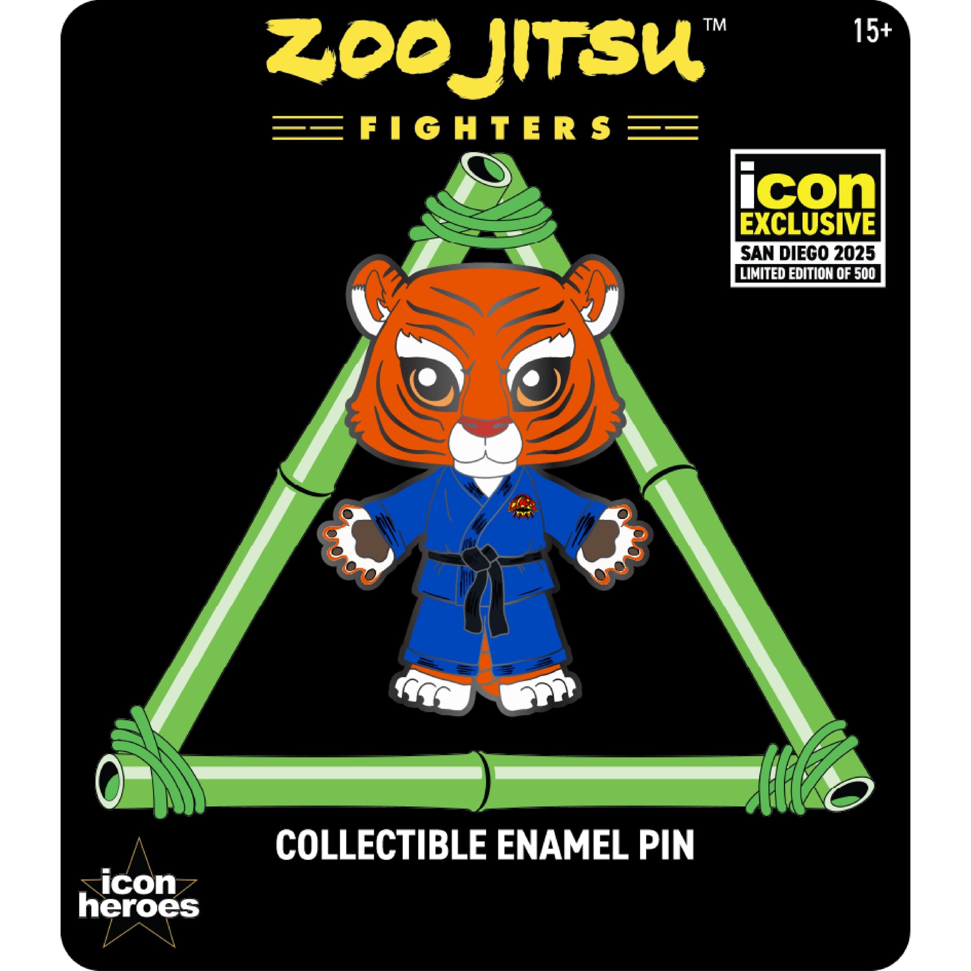 ZOO JITSU FIGHTERS TIAGO THE TIGER ENAMEL PIN BY LORD MESA (CONVENTION ...